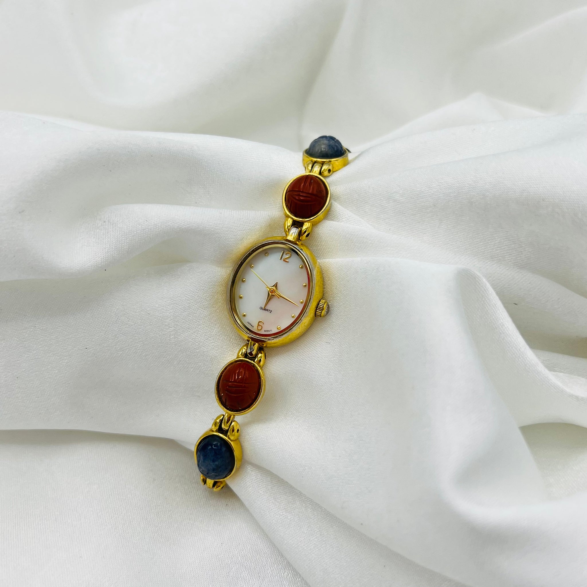 Gold-Toned Scarab Watch