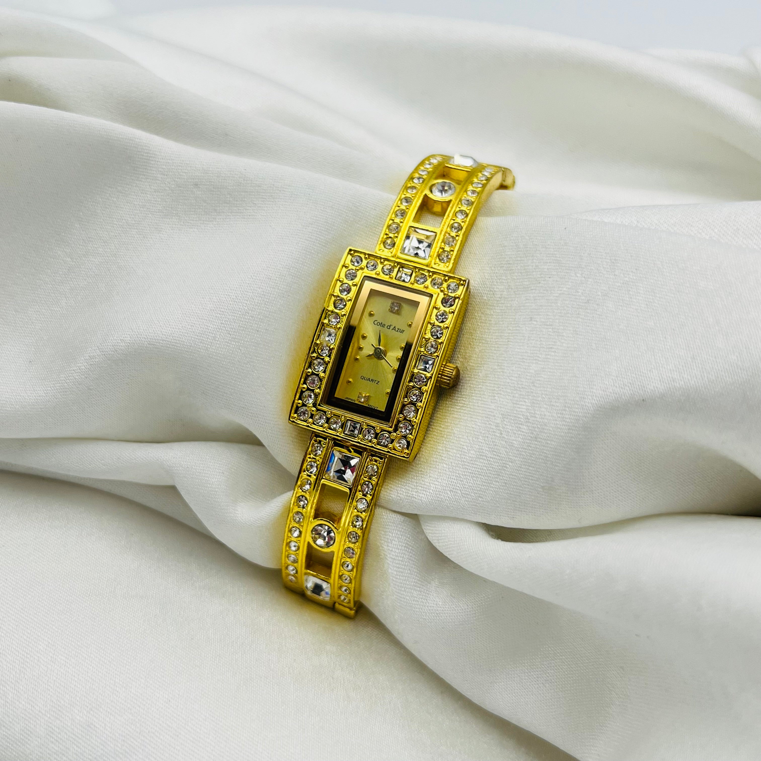 Gold-Toned Diamanté Watch – Dainty Dials